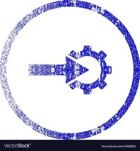 Cog Integration Grunge Textured Icon Royalty Free Vector