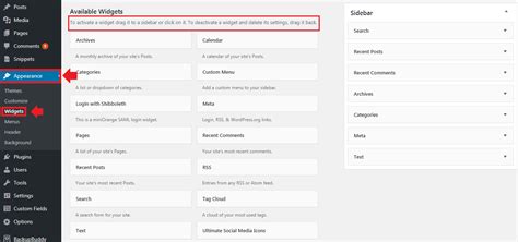 Sidebar Widgets WordPress Training U Of I Library