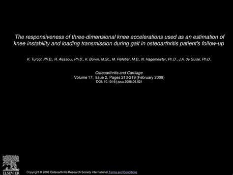 The Responsiveness Of Three Dimensional Knee Accelerations Used As An Estimation Of Knee