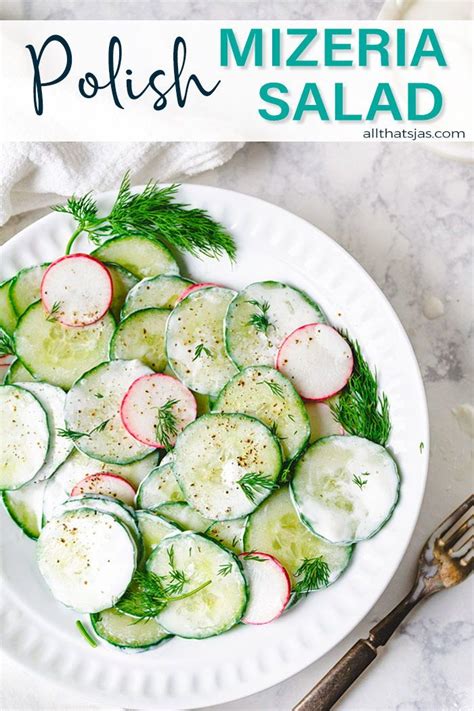 Polish Cucumber Salad With Sour Cream And Dill Mizeria