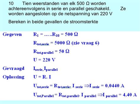 15 Oefeningen Schakelen Van Weerstanden