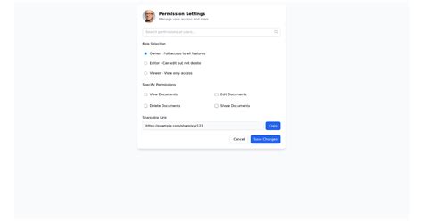Permission Control Panel Free Html Tailwind Component