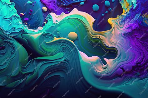 Premium Photo Abstract Background With Waves Created With Generative Ai