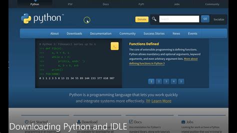 Python Lesson 2 Downloading Python And Idle Youtube