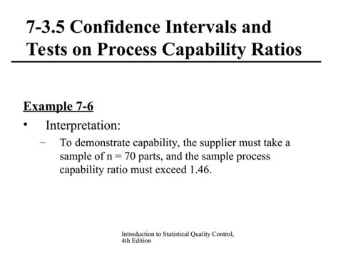 Introduction To Statistical Quality Control Ppt Science