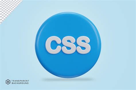 Premium Psd 3d Css Icon Symbols Of Software Language