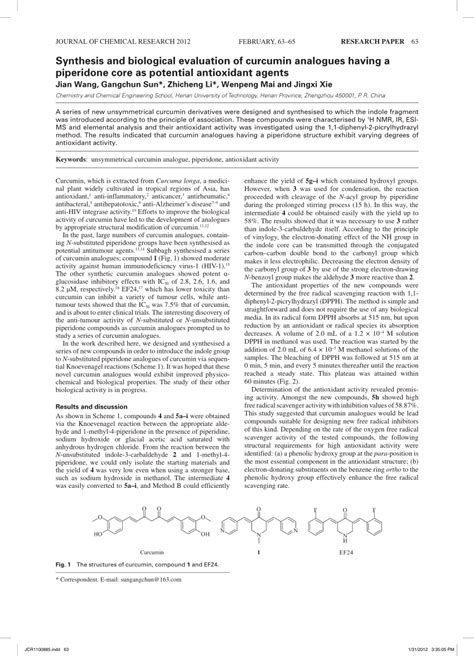 Pdf Cheminform Abstract Synthesis And Biological Evaluation Of