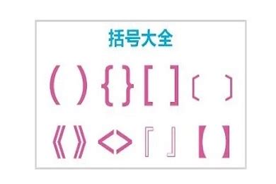 括号符号大全复制 各种括号符号大全名称民生健康网