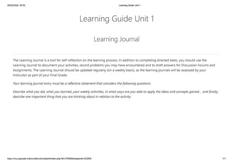Learning Guide Unit 1 Learning Journal 09022022 0953 Learning