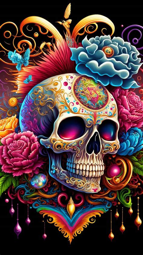 Sugar Skull Iphone Wallpaper