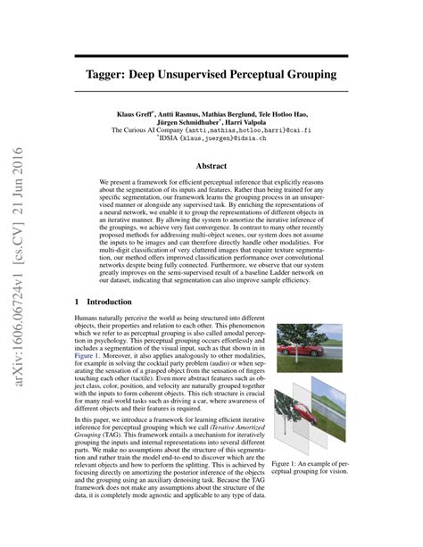 Pdf Tagger Deep Unsupervised Perceptual Grouping
