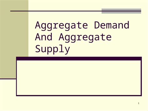 PPT 1 Aggregate Demand And Aggregate Supply 2 The Aggregate Demand Curve AD The Aggregate