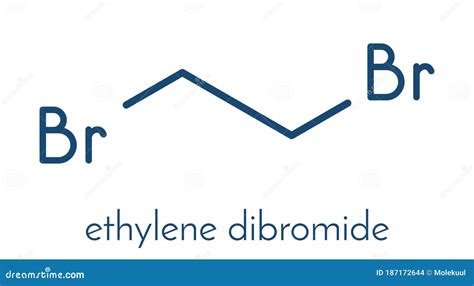 Ethylene Dibromide Edb 12 Dibromoethane Fumigant Molecule Skeletal