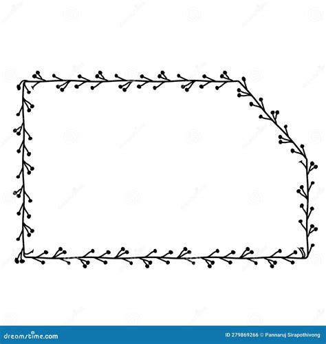 Snip Single Corner Rectangle Flower Frame Stock Vector Illustration Of Wreath Laurel