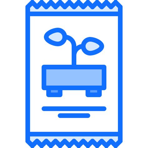 Seed Bag Coloring Blue Icon Seed Bag Coloring Blue Icon