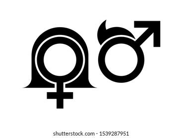 Man Woman Human Sex Logo Vector Stock Vector Royalty Free Shutterstock