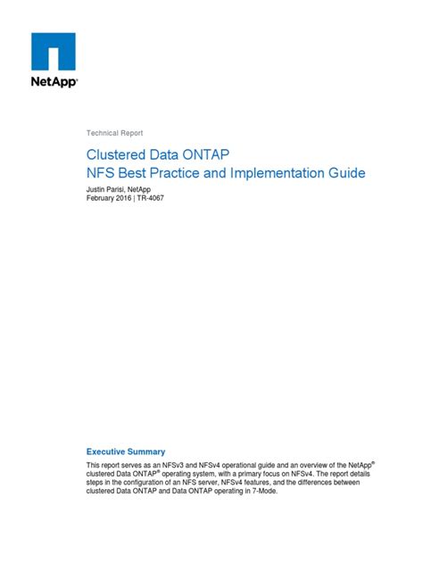 Clustered Data Ontap Nfs Best Practice And Implementation Guide Pdf