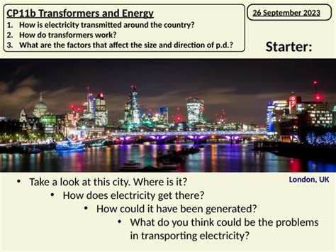 Ks4 Gcse Physics Edexcel Cp11b Transformers And Energy Powerpoint Teaching Resources