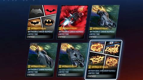 All Batmobile Bundles Are Back In The Item Shop Rocket League Update