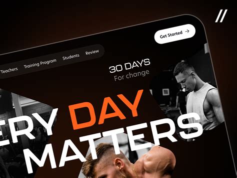 fitness app web platform design template by svetlana kolpakova for
