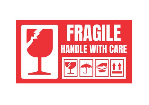 Sticker Fragile Clipart Vector Design Sticker Clipart Fragile