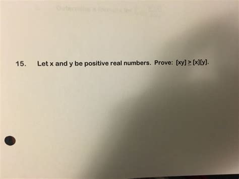 Solved Let X And Y Be Positive Real Numbers Prove Xy Chegg Com