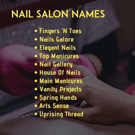 Salon Names Most Unique Nail Salon Name Ideas Dessin De Cheveux