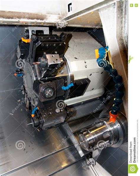 Machine Tools With Computer Numerical Control Cnc Stock Image Image Of Milling Metalwork