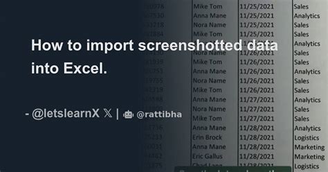 how to import screenshotted data into excel thread from power point and ms excel x