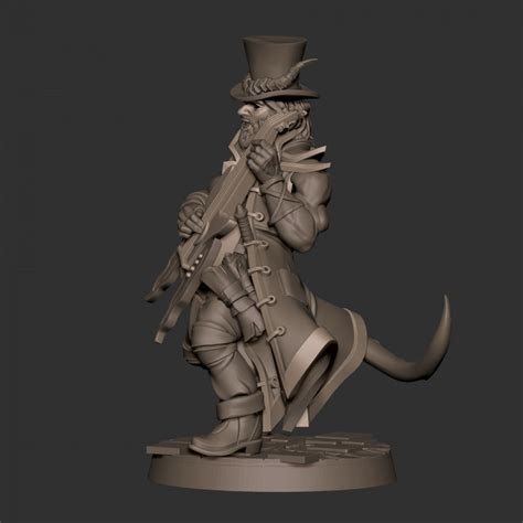 3d Printable Tiefling Bard Male 3 Versions By Bite The Bullet