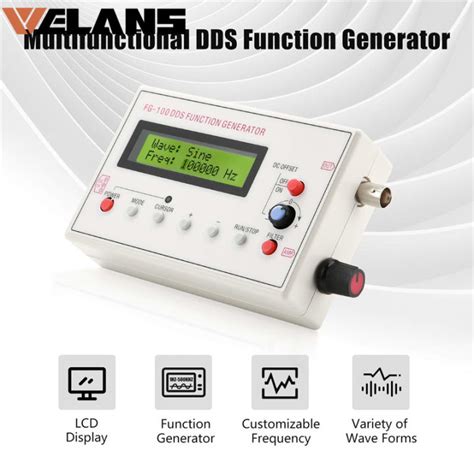 FG DDS Function Signal Generator Sinewave Hz KHz LCD Display Signal Generators Square