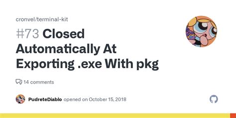 Closed Automatically At Exporting Exe With Pkg Issue 73 Cronvel