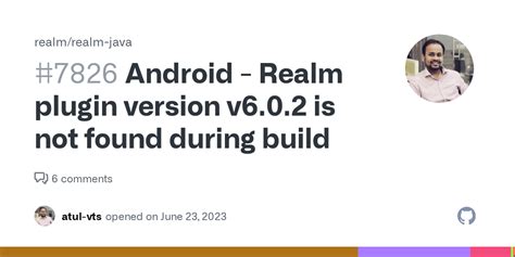 Android Realm Plugin Version V602 Is Not Found During Build · Issue 7826 · Realmrealm Java