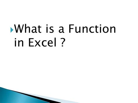 Ppt Excel Formulas And Functions Powerpoint Presentation Free