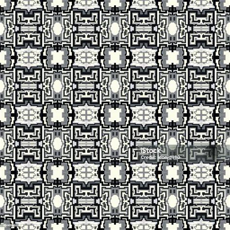 다각형 흑백 기하학적 원활한 패턴 벡터 일러스트 레이 션 0명에 대한 스톡 벡터 아트 및 기타 이미지 0명 격자 파이 기하 Istock