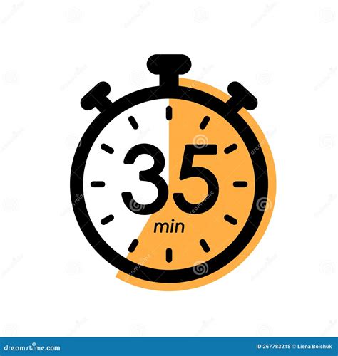 thirty five minutes stopwatch icon timer symbol cooking time