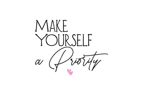 Premium Vector Make Yourself A Priority Quote With Pink Hearts
