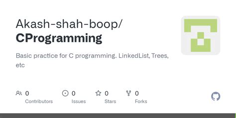 Github Akash Shah Boopcprogramming Basic Practice For C Programming