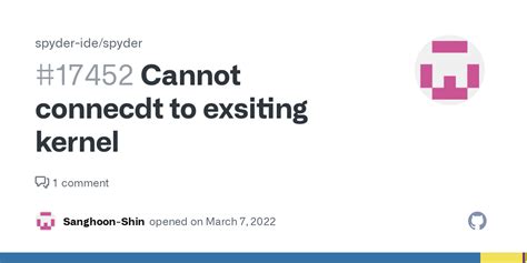 Cannot Connecdt To Exsiting Kernel · Issue 17452 · Spyder Idespyder · Github