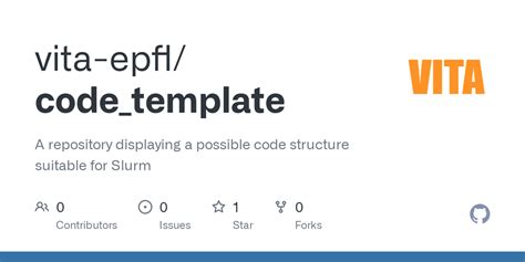 Github Vita Epfl Code Template A Repository Displaying A Possible Code Structure Suitable For