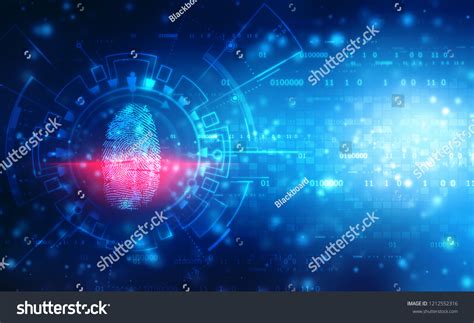 Fingerprint Scanning Identification System Biometric Authorization 库存插图 1212552316 Shutterstock