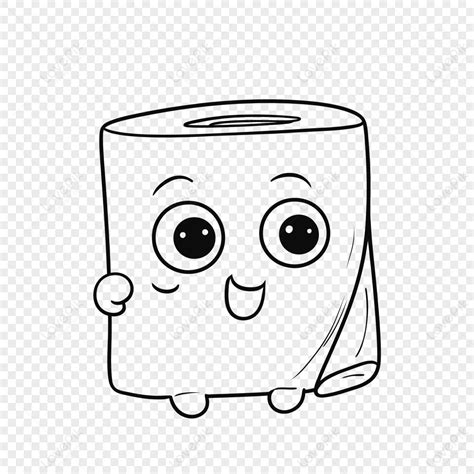 귀여운 화장지 롤 색칠 페이지 개요 스케치 드로잉 벡터액체폰트 Png 일러스트 무료 다운로드 Lovepik