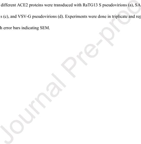 Entry Mediated By The S Protein Of Ratg13 Sars Cov 2 And Sars Cov On