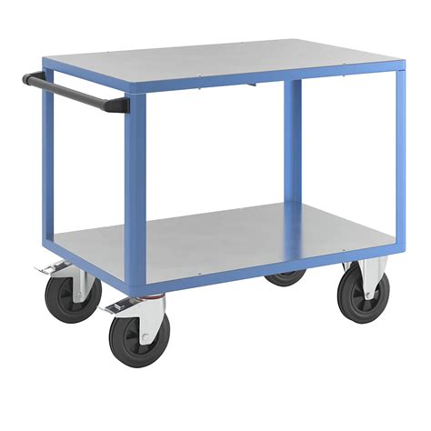 Assembly Trolley Max Load 500 Kg Eurokraft Pro 2 Shelves With Zinc
