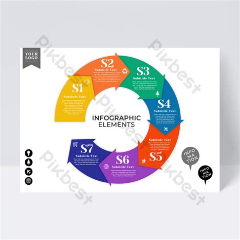 Circle Arrow Element Infographic Design PSD Free Download Pikbest