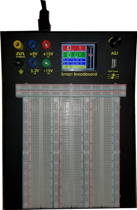 Powered Solderless Breadboard With Touch Screen Volt And Current Meter And Pulse Generator