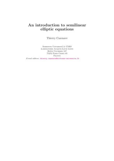 Pdf An Introductionto Semilinear Elliptic Equations Dokumentips