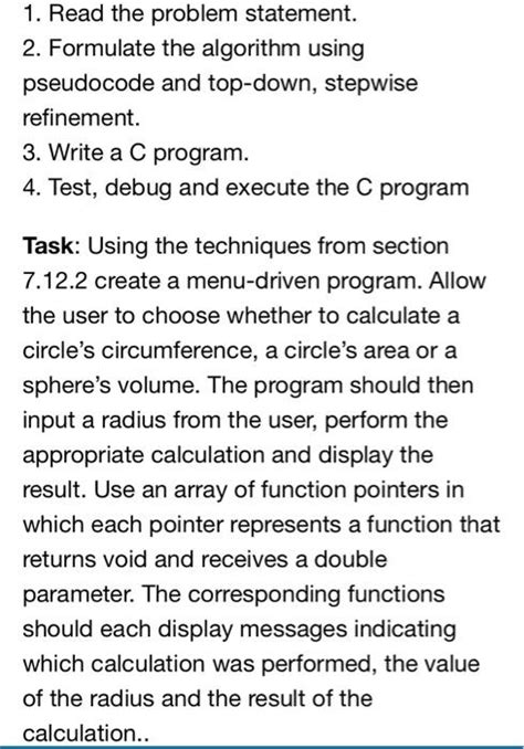 Solved 1 Read The Problem Statement 2 Formulate The