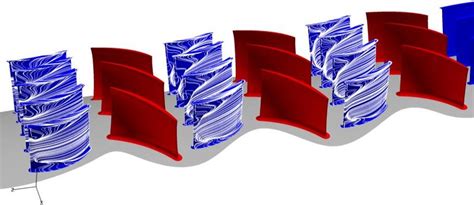 Surface Streamlines On The Suction Side Of The Stator Vanes At A