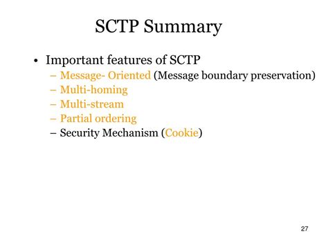 Ppt Stream Control Transmission Protocol Sctp Powerpoint